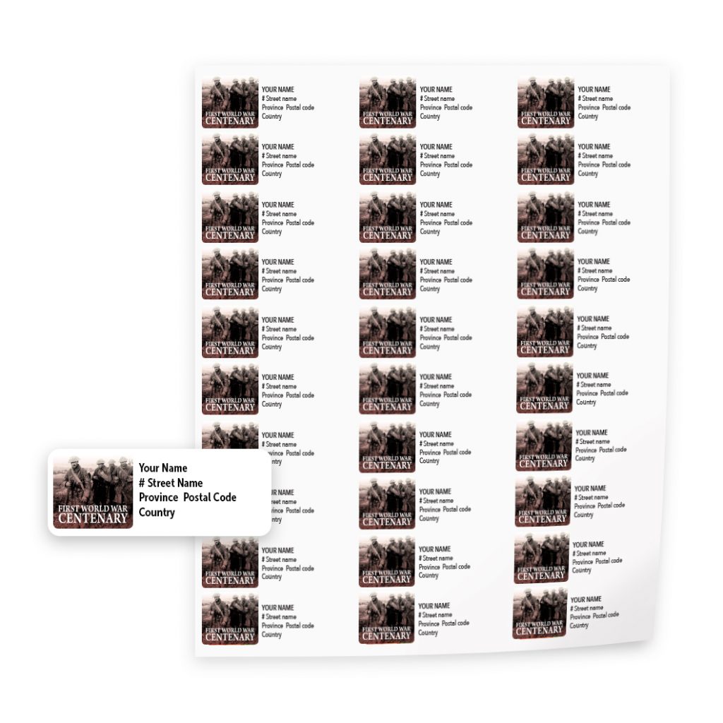 First World War Centenary Mailing Labels (Version 3) - Shop | Legion ...