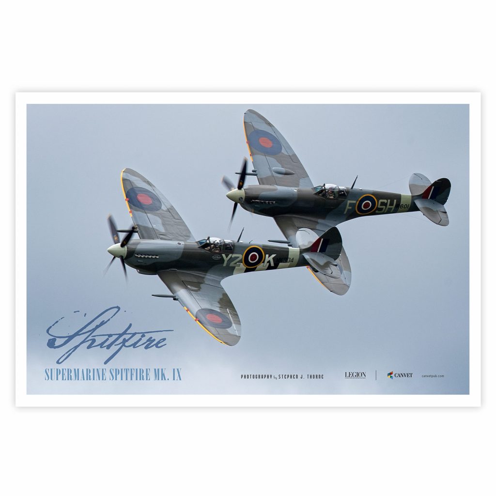 Vintage Warbirds Poster – Supermarine Spitfire Mk. IX - Shop | Legion ...